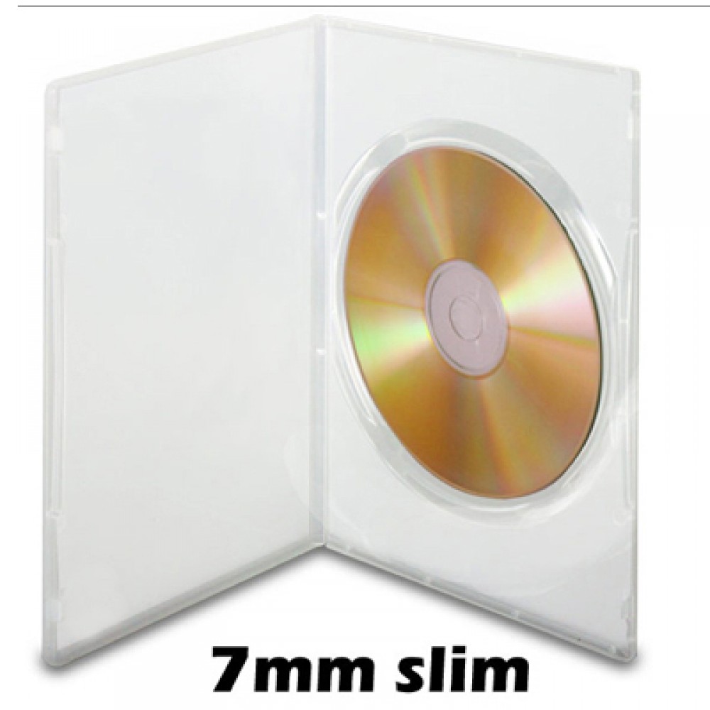 MediaRange Boîtier SLIM pour 1 CD/DVD - 7 mm transparent - 100 pièces -->