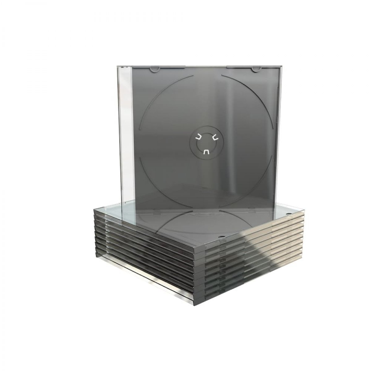 Boîtier slim pour 1 CD/DVD - noir - 50 pièces -->