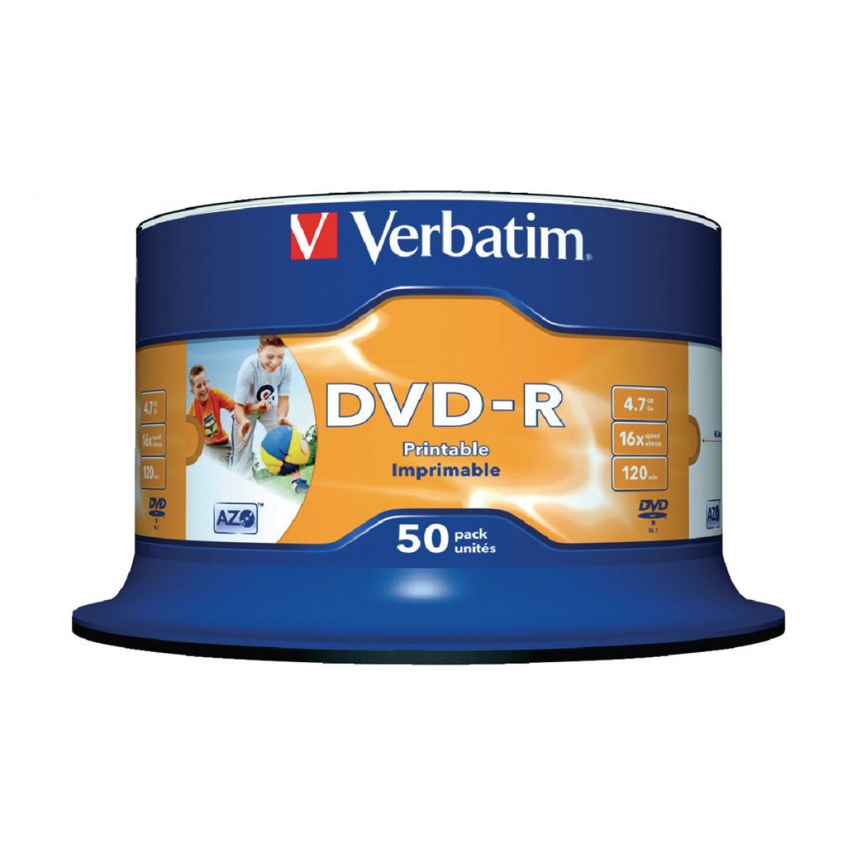 Verbatim DVD-R 4.7 GB 16x imprimable blanche 50 pièces