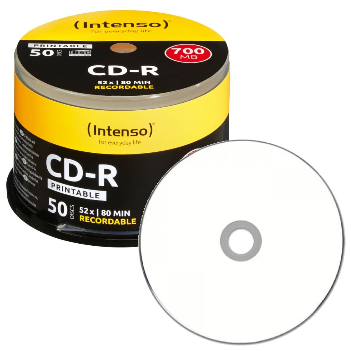 Intenso CD-R 700 MB 52x imprimable 50 pièces
