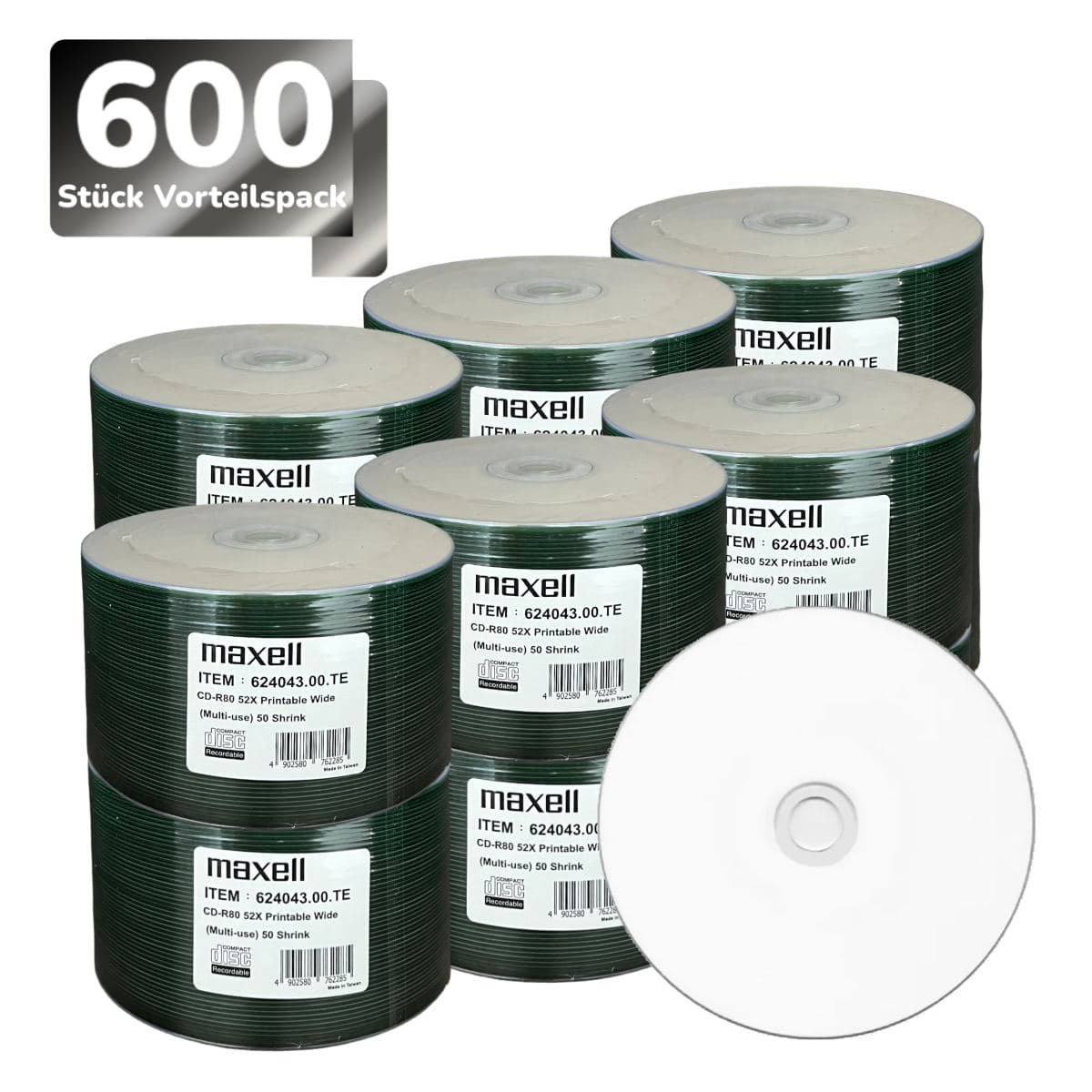 MAXELL CD-R imprimable 700 MB imprimable complet - 52x