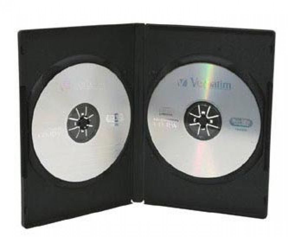 MediaRange DVD Boîtier pour 2 CDs/DVDs - 14 mm noir - 5 pièces -->