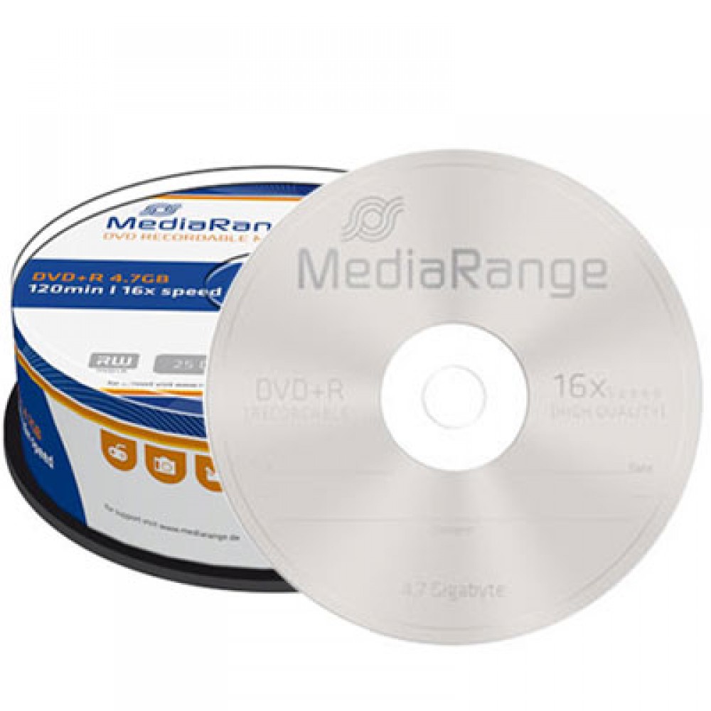 MediaRange DVD+R 4.7 GB 16x imprimée 25 pièces