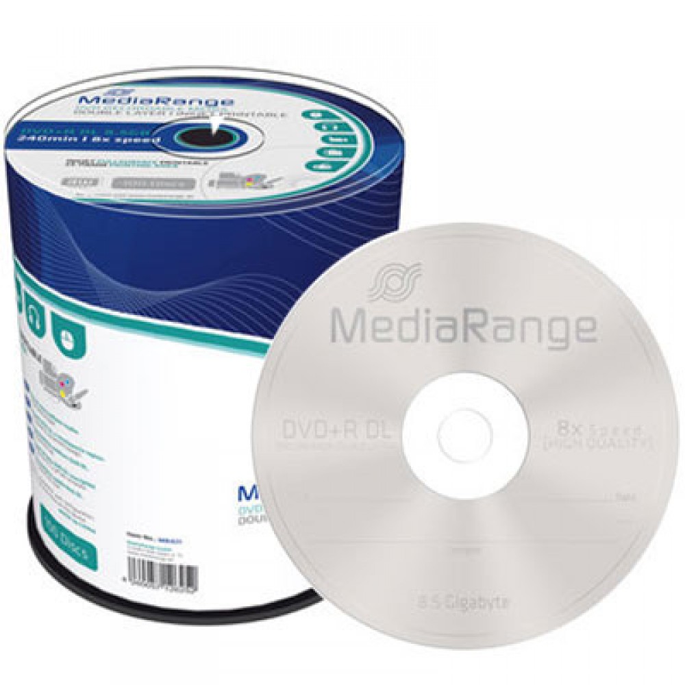 MediaRange DVD+R Double Layer 8.5 GB 8x imprimée 100 pi