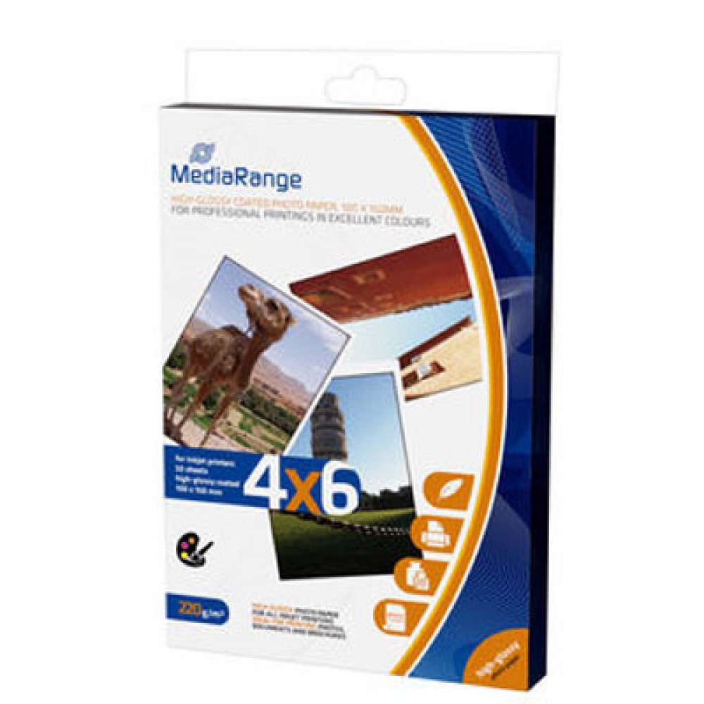 MediaRange Pack de 50 cartes photos - 10x15 - brillant - 220g - 50 ...