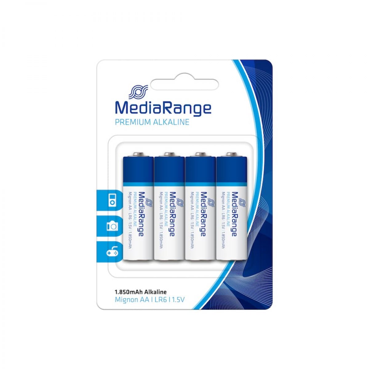 MediaRange Premium Alkaline Batterie AA LR6 1.5V - 4 pcs -->