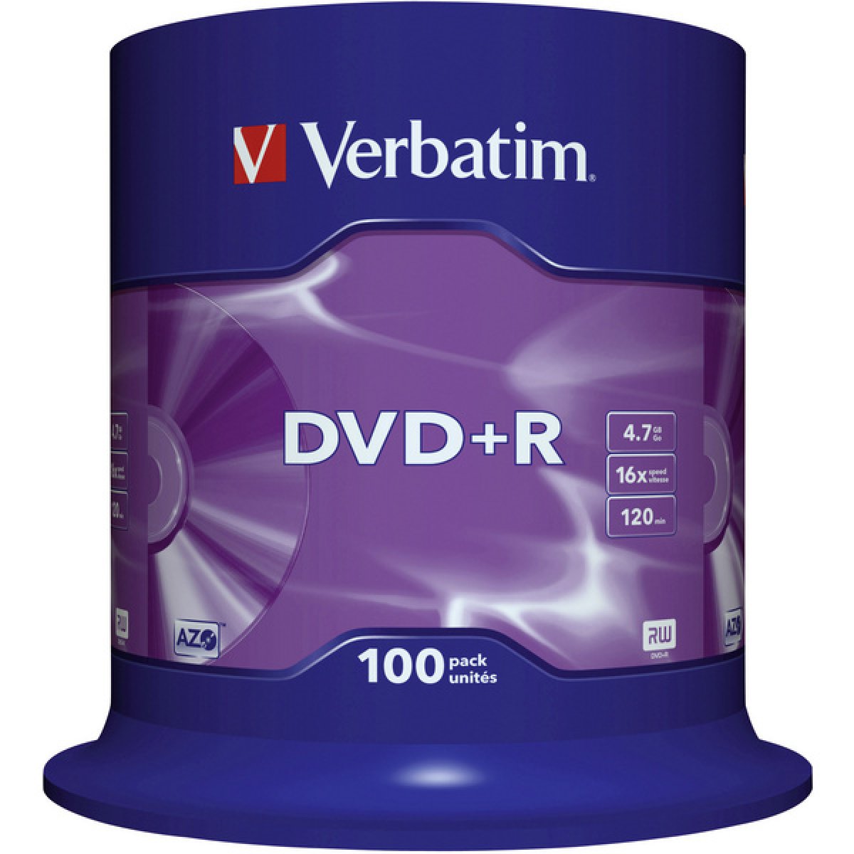 Verbatim DVD+R 4.7 GB 16x imprimée 100 pièces