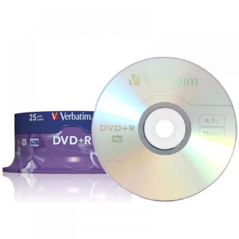 Verbatim DVD+R 4.7 GB 16x imprimée 25 pièces