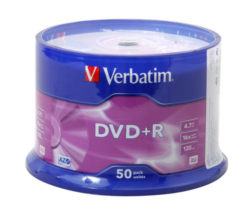 Verbatim DVD+R 4.7 GB 16x imprimée 50 pièces